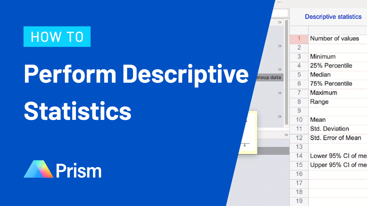 How To Perform Descriptive Statistics In Prism